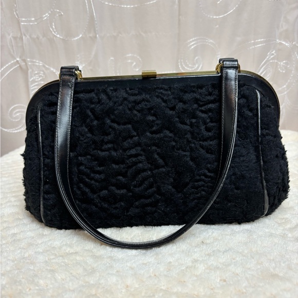 Morris Moskowitz | Bags | Vintage Morris Moskowitz Black Curly Faux ...
